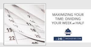 246 | Maximizing Your Time: Dividing Your Week In Half | Organize365